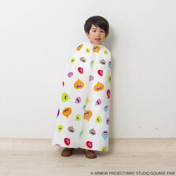 ,#000444,#00003876 親子ではじめての冒険！「ドラクエベビー＆キッズ」より、新ベビーウェア・キッズウェアが登場！「ドラクエベビー＆キッズ」シリーズにラップタオルが登場！・スライム全面にスライムの大きな顔がデザインされたインパ...