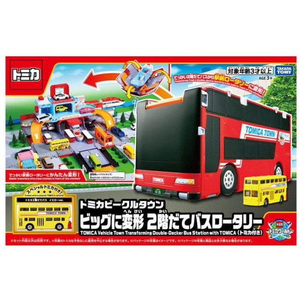 ビークルタウンシリーズ新登場！ビッグビークル手転がし遊び＆変形タウン遊びの両方が楽しめる、ダイキャストトミカ付きオールインワンセット！この商品1つですぐに遊べる！遊びが拡がる！お得なセット！1：ビッグビークル手転がし遊びトミカがそのまま大き...