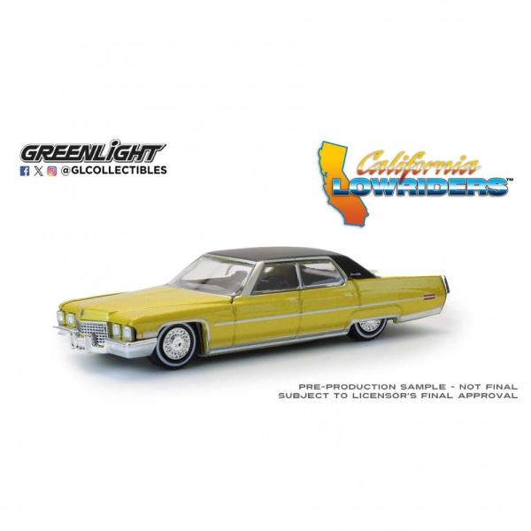 GL 1/64 1971 Cadillac Sedan Deville Lowrider - Gold MetallicＧＬ　１／６４　１９７１　キャデラック　セダン　デビル　ローライダー　ー　ゴールドメタリックCalifornia Low...