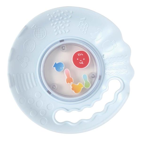 薄いものをあじわいたい！やわらかなディッシュの両面には離乳食の食材たちが大集合！つかんで、振って、なめて、なぞってご堪能ください♪