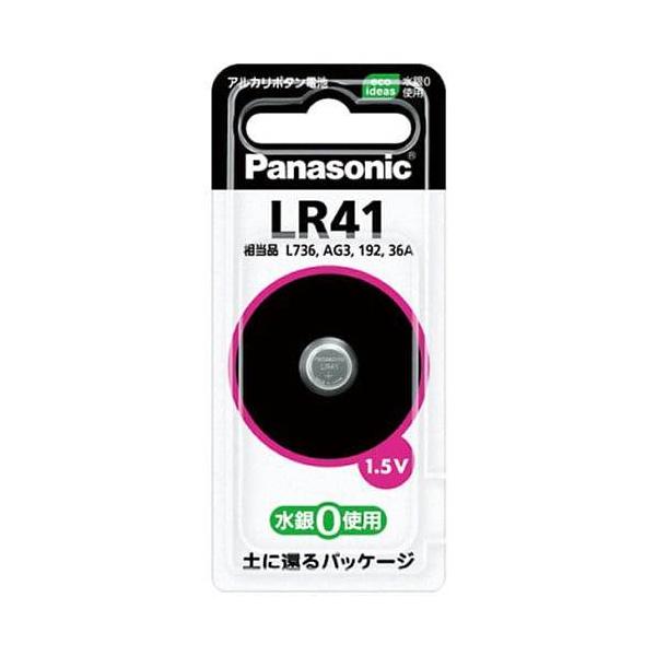 パナソニックのアルカリボタン電池（LR41）1個入りです。
