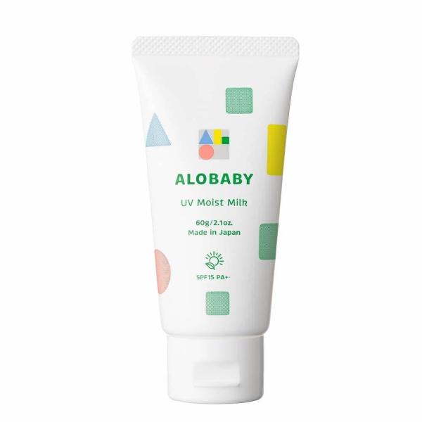 ,#00003380,#00003592,#20251225001 ALOBABYのUVモイストミルクは保湿もできるなめらかなミルクタイプの日焼け止めです。100％天然由来成分、合成紫外線吸収剤不使用。