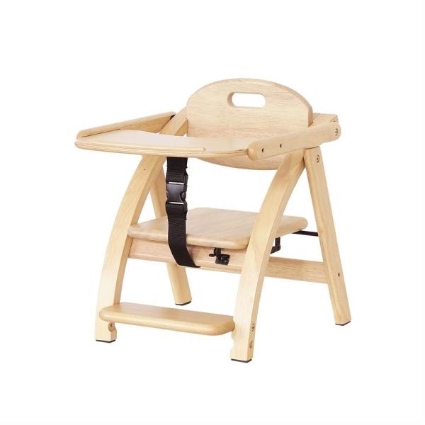 , 曲木を使った可愛らしいデザインが人気のローチェアに。体格に合わせて2段階調整ができる足置き板が付いて新登場。足置き板がきちんとした姿勢を保つことをサポートします。食事やおもちゃ遊びに使う事ができテーブルは使わない時は、うしろに回せます。...