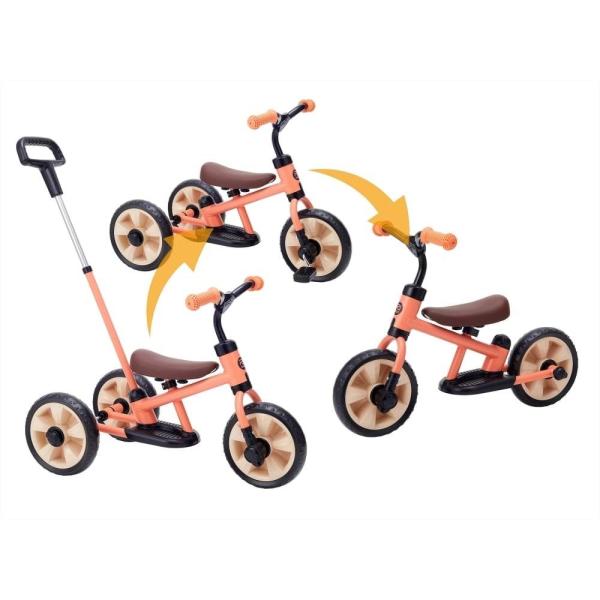 ,,#20251225002 三輪車からランニングバイクにへんしん!カジキリ押手付三輪車　（ひとりで乗れるようになるまではパパやママとお散歩)　→　ペダル付き三輪車(ひとりでペダルをこいで三輪車)　→　ランニングバイク(自転車に乗るためのバ...