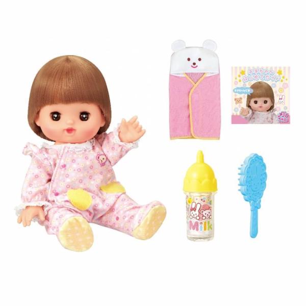 , 「おめめぱちくりネネちゃん」のリニューアル品です。いっしょに「ミルク」「だっこ」「おむつ」「おふろ」「おねんね」遊びができます。