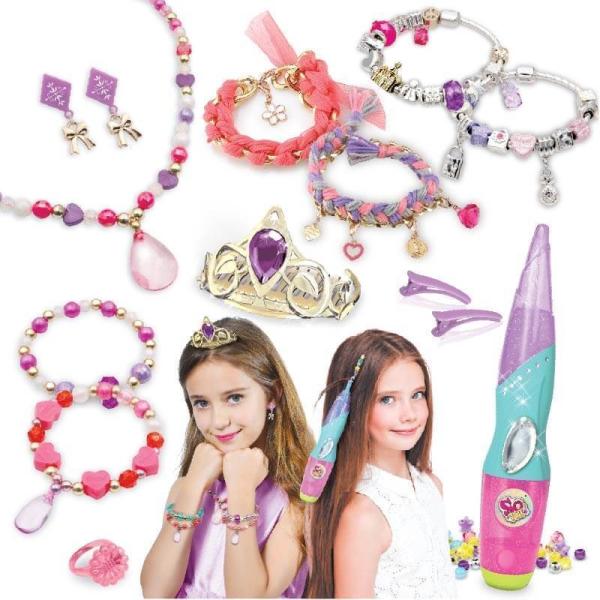 ,, トイザらス限定 SO BEADS ! ４イン１プリンセスみたい！アクセサリードリームセットたくさんのチャームやビーズが入ってる！ヘアビーズスタイル、編み込みブレスレットプリンセスアクセサリー、ビーズアクセサリーを作っておしゃれしちゃお！