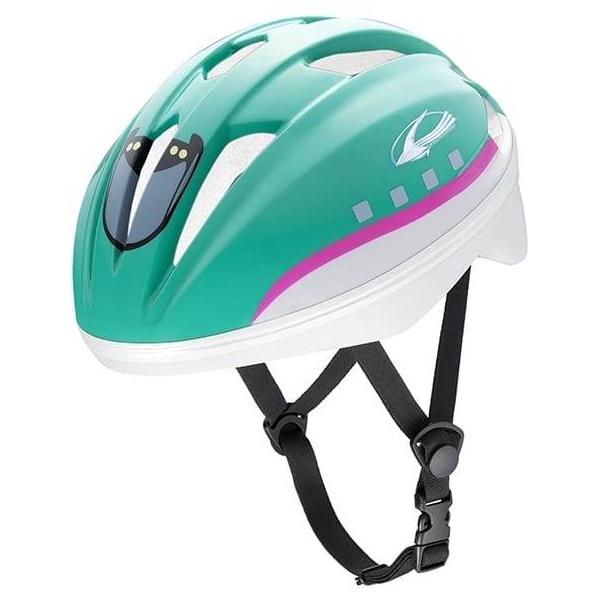 #00003467 JR東北の人気の新幹線はやぶさをモチーフにしたキッズヘルメット日本人の子どもの頭の形に合わせてヘルメットの内側を設計した「アジアンフィット設計」の採用により、着用時の両側頭部が「きつい」や「痛い」などの違和感を軽減。長時...