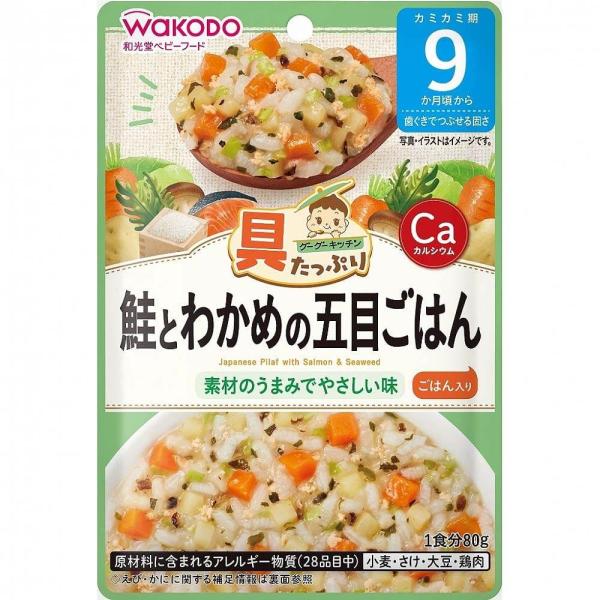 ,#00003201 ＜商品特長＞・バラエティ豊かな「具」がたっぷり・離乳食で不足しがちな鉄もしくはカルシウムを強化・食べやすくほぐした鮭とわかめを、かつお昆布だしでふっくら炊き上げました。・着色料、香料は使用しておりません。