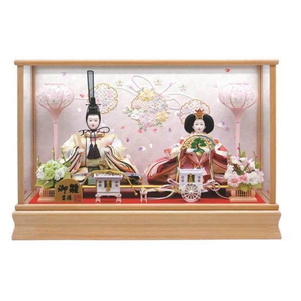 ,#00003726 ＜全国無料配送＞初節句のお祝いに。トイザらス・ベビーザらスがおすすめする『ケース親王飾り「雪輪桜刺繍木目調」』の雛人形です。