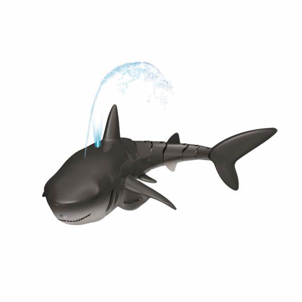 ,, RCウォーターシャークは、本物みたいに水中で遊ぼう！ウォーターシャーク本体にはセンサーがついていて、水につけると電源が入るよ。リモコンでウォーターシャークを操作すると、尾びれを動かしながら泳ぐよ！さらに、リモコンのスプレーボタンを押す...
