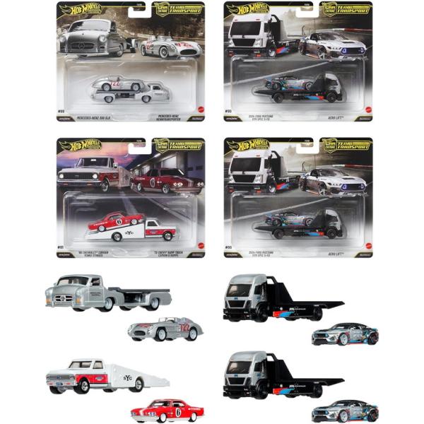 【発売日：2026年04月25日】ホットウィール(Hot Wheels) チームトランスポート アソート 4台セット FLF56-987K■メーカー：マテル(MATTEL)