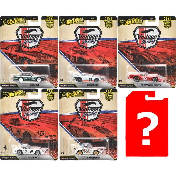 【発売日：2026年09月05日】ホットウィール(Hot Wheels) カーカルチャー ヴィンテージレーシング 2026年9月単品販売5台セット(各1台)+1台ベーシックカーおまけ付き！■メーカー：マテル(MATTEL)