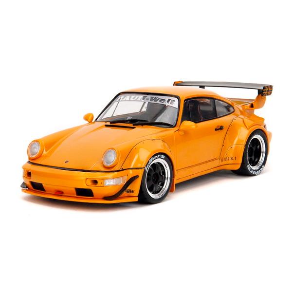 JADA TOYS 1/18 PINK SLIPSシリーズ 2016 ポルシェ RWB HIBIKI ボディキット イエロー 完成品ダイキャストミニカー JADA36383■メーカー：JADA TOYS