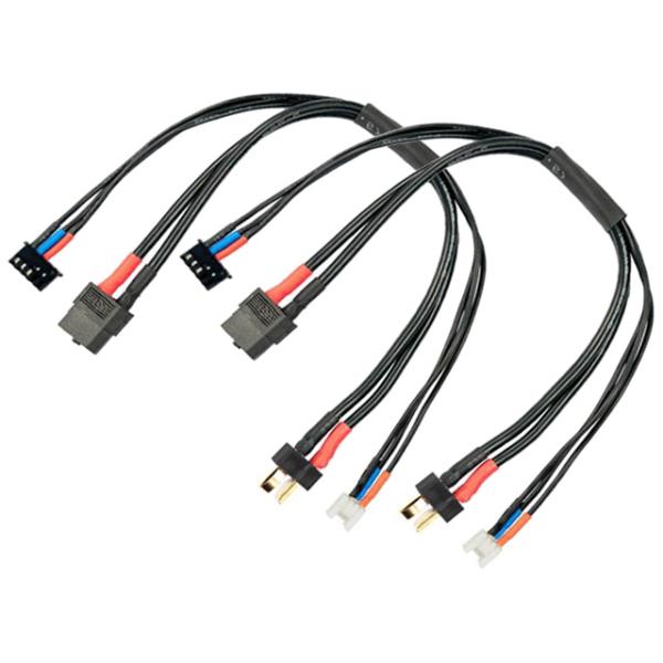 HiTEC XT60⇒ディーンズコネクター 充電ケーブル タミヤLi-Feバランスコード一体型 2本入り HMJ490-2P■メーカー：ハイテック マルチプレックス ジャパン(Hitec Multiplex Japan)