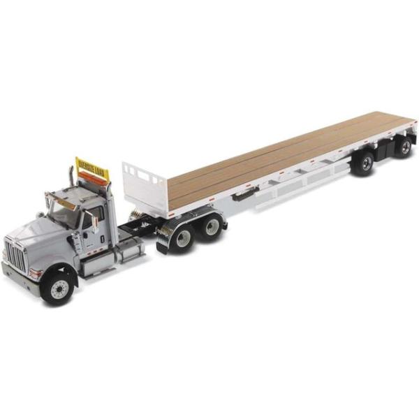 DIECAST MASTERS 1/50 インターナショナル HX520 Tandemトラクター 53フラットベッドトレーラーライトグレー/シルバー 完成品ダイキャストミニカー 71041■メーカー：ダイキャストマスター(DIECAST M...