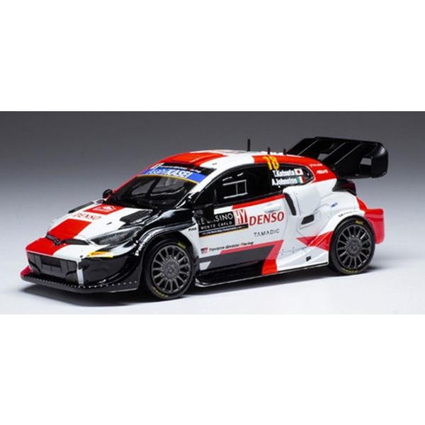 イクソモデル(IXO MODELS)より「トヨタ GR ヤリス ラリー1」の1/43スケールダイキャストモデルです。2022年のラリー・モンテカルロで勝田貴元が搭乗した車両を再現。■1/43スケール■素材：ダイキャスト、他■開閉機構なし■メ...