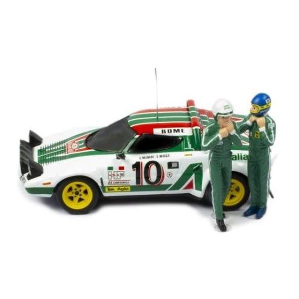 IXO MODELS 1/43 ランチア ストラトス HF 76モンテカルロ 優勝 #10 S.Munari/S.Maiga フィギュア付 完成品ダイキャストミニカー SPRM00176■メーカー：ixo