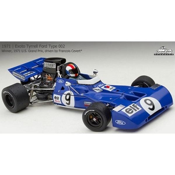 EXOTO 1/18 ティレル フォード002 1971年 アメリカGP #9 F.セヴェール 完成品ダイキャストミニカー GPC97021■メーカー：エグゾト(EXOTO)