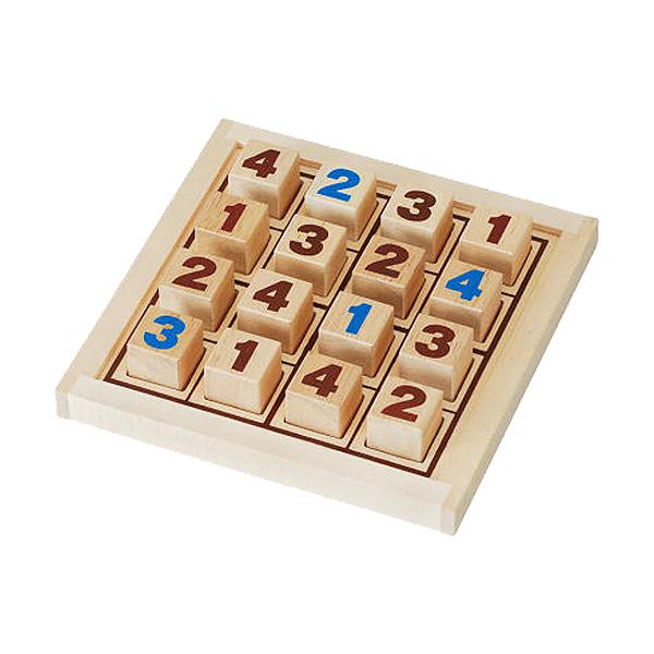 学習塾の教材にも採用されている遊びながら算数・数学力を養うゲームおもちゃです。たて列・よこ列・太わくに1〜4の数字を入れるパズルで、ひらめきと先を見とおす力を養います。中学入試対策に実績を残した「算数パズル」と「空間把握能力育成プログラム」...