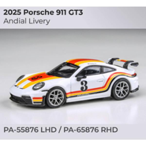 【発売日：2026年03月31日】PARA64 1/64 ポルシェ 911 GT3 (992.2) 2025 Andial Livery #3 LHD 完成品ダイキャストミニカー PA55876■メーカー：パラゴン(PARAGON)
