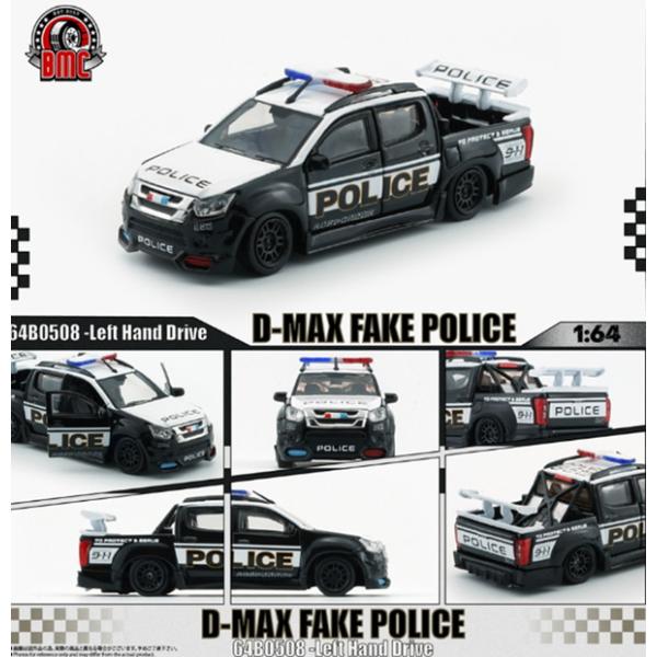 【発売日：2026年05月31日】BM CREATIONS 1/64 いすゞ D-MAX 2018 ローライダー フェイクポリス LHD/カナダ 完成品ダイキャストミニカー 64B0508■メーカー：ビーエムクリエイション(BM CREAT...