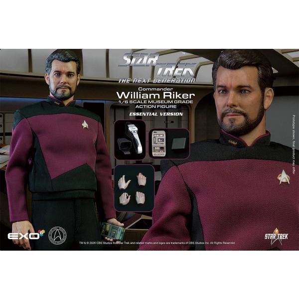 【発売日：2026年10月31日】EXO-6 1/6 ハイパーリアリスティックアクションフィギュア 新スター・トレック ウィリアム・T・ライカー中佐 (ベーシックバージョン) 完成品 EXO-01-017E■メーカー：EXO-6