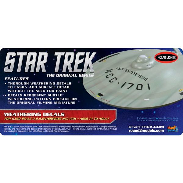 ポーラライツ 1/350 スタートレック 宇宙大作戦 U.S.S.エンタープライズ NCC-1701用 ウェザリングデカール MKA008■メーカー：ポーラライツ(POLAR LIGHTS)