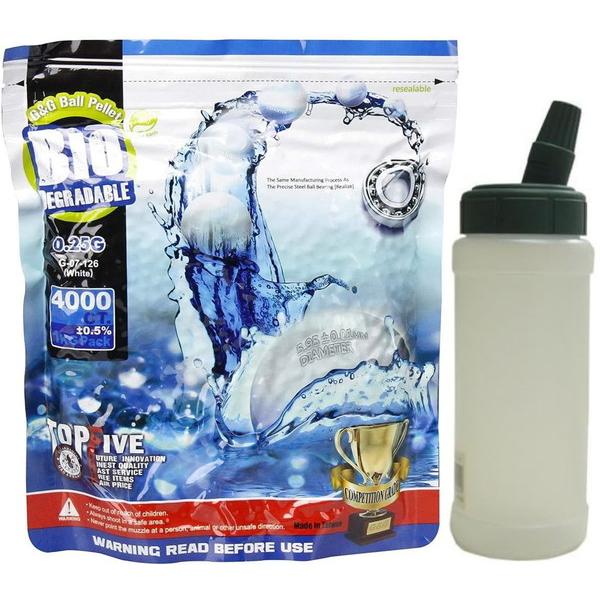 G&amp;G ARMAMENTの精密研磨バイオBB弾にマイクロエースBBボトルをお付けしたおトクなセットです！■G&amp;G ARMAMENT 6mm 精密研磨バイオBB弾 0.25g ホワイト 1kg 4000発入り G-07-126...