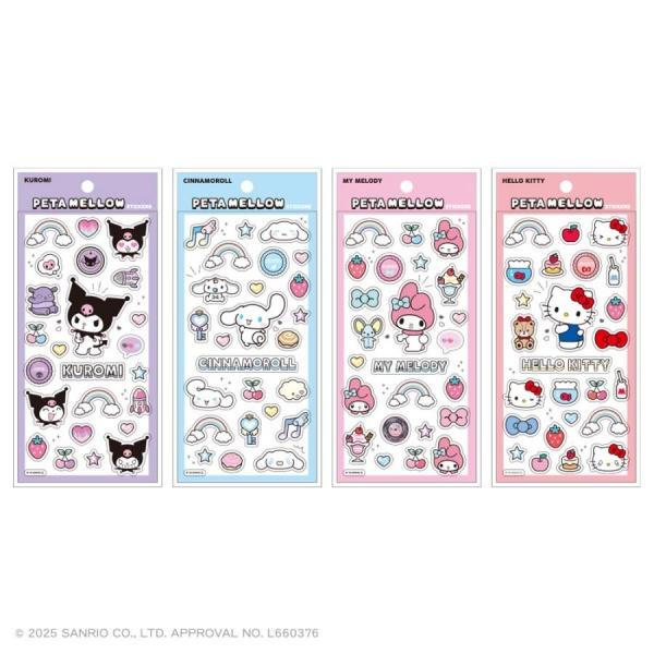 【発売日：2026年06月30日】【4種セット】サンリオキャラクターズ  ペタメロウステッカーズ　ペタペタステッカーズ■メーカー：ティーズファクトリー(T'S Factory)