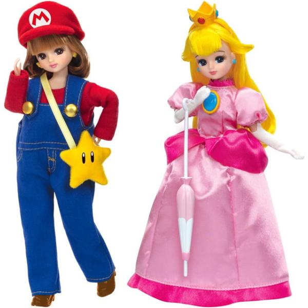 【発売日：2026年04月18日】【2点セット】リカちゃん ドール スーパーマリオ リカちゃん マリオスタイル ＆ ピーチ姫スタイル■メーカー：タカラトミー(TAKARA TOMY)