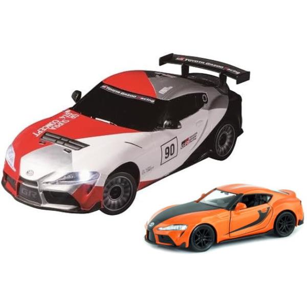【2点セット】ジョーゼン ドリフトドライブ 1/24 SEMA GR SUPRA GT4 Concept ＆ キャストワールド トヨタ スープラ 2020 オレンジ■メーカー：ジョーゼン