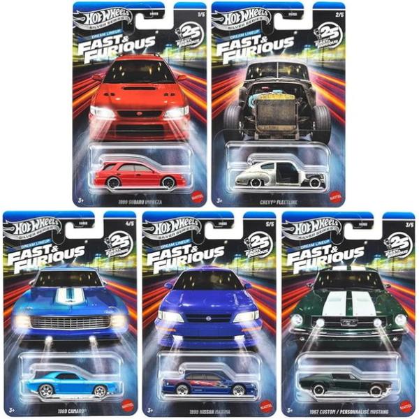 【発売日：2026年05月16日】ホットウィール(Hot Wheels) ワイルド・スピード テーマ アソート ドリーム ラインアップ 5台セット(各1台)  HNR88-986N■メーカー：マテル(MATTEL)