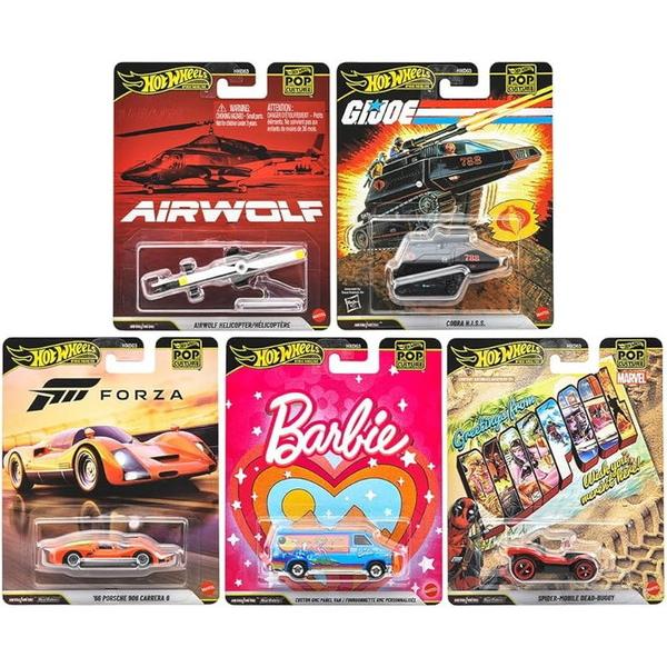 【発売日：2026年05月16日】ホットウィール(Hot Wheels) ポップカルチャー アソート 5台セット(各1台) HXD63-986Q■メーカー：マテル(MATTEL)