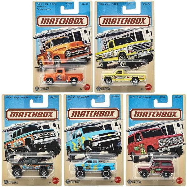 【発売日：2026年07月25日】マッチボックス(MATCHBOX) テーマ アソート トラックス 5台セット(各1台) GGF12-987P■メーカー：マテル(MATTEL)