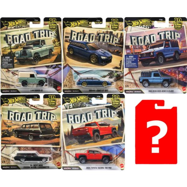 【発売日：2026年11月14日】ホットウィール(Hot Wheels) カーカルチャー ロードトリップ 2026年11月単品販売5台セット(各1台)＋ベーシックカー1台おまけ付き！■メーカー：マテル(MATTEL)