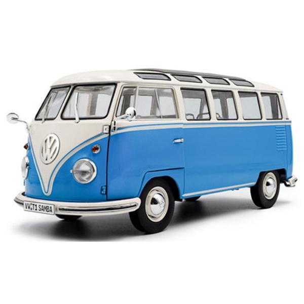 SOLIDO 1/18 フォルクスワーゲン T1 サンバ バス 1962 (ブルー/ホワイト) 完成品ダイキャストミニカー S1813401■メーカー：SOLIDO