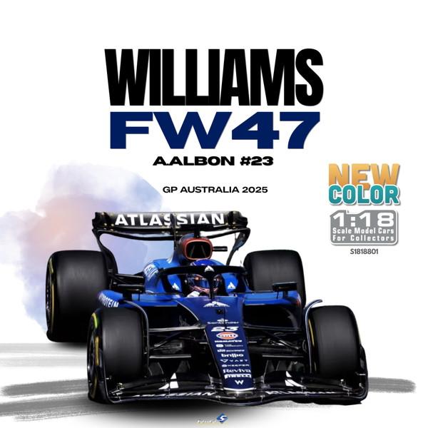 SOLIDO 1/18 ウィリアムズ FW47 オーストラリアGP 2025 #23 A.アルボン 完成品ダイキャストミニカー S1818801■メーカー：SOLIDO