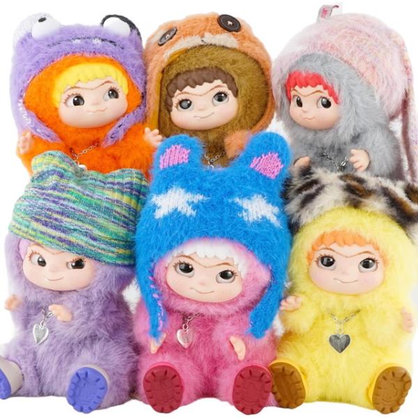 ワクク（WAKUKU）　トレーディングマスコットシリーズ《FUZZY TRENDY FUN PARTY》　フィギュア ブラインド ランダム アジア■メーカー：ハシートップイン(Hashy TOPIN)