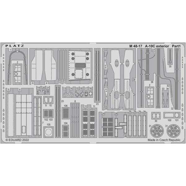 プラッツ 1/48 A-10C サンダーボルトII エッチングパーツ 外装用 M48-17■メーカー：プラッツ(PLATZ)