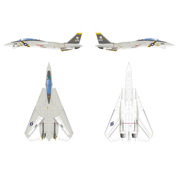 1/144スケールでアメリカ海軍の艦上戦闘機、F-14Aトムキャットを再現したプラスチックモデル組み立てキットです。パーツは組み立てやすいエフトイズ製で2機分のパーツをセット。仕上がり全長は約130mm。機体形状やパネルラインをリアルに再現...