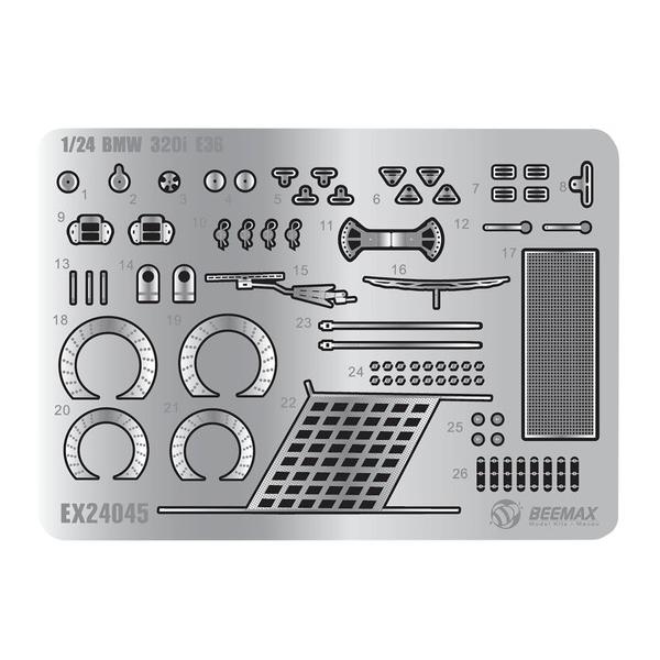 プラッツ/BEEMAX 1/24 BMW 320i E36 1996 BTCC ブランズハッチ ウィナー用ディテールアップパーツ EX24045■メーカー：プラッツ/BEEMAX