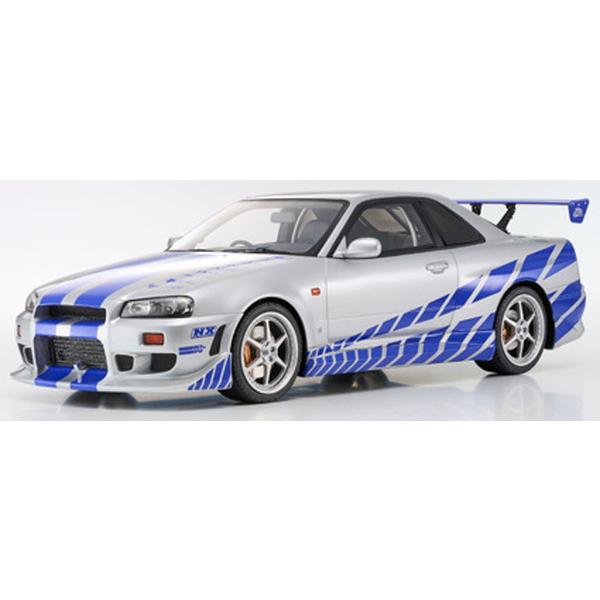【発売日：2026年04月30日】京商オリジナル 1/12 日産 スカイライン R34 GT-R 2001 "Fast &amp; Furious" (シルバー/ブルーストライプ) 完成品ミニカー KSR12007A■メーカー：KYOSHO...