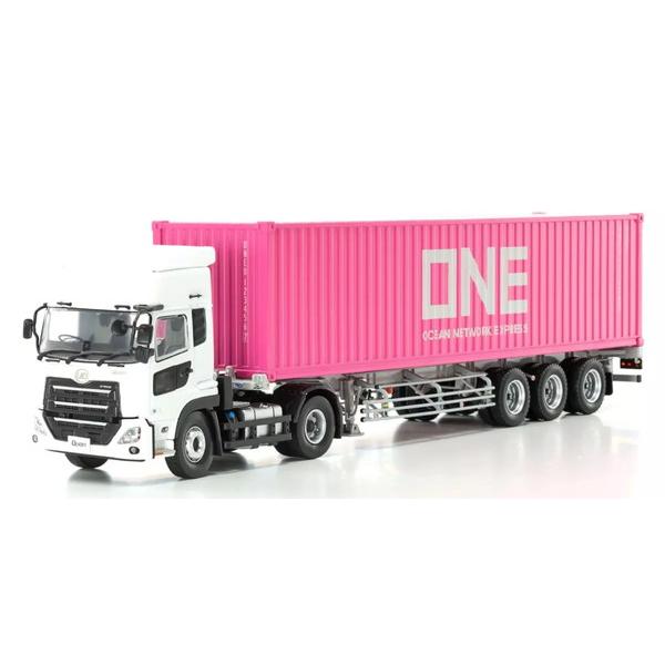 【発売日：2026年05月31日】京商オリジナル 1/43 UDクオン GK 日本トレクス コンテナセミトレーラー(ホワイト/ONEコンテナ) 完成品ダイキャストミニカー KS03939B■メーカー：KYOSHO ORIGINAL