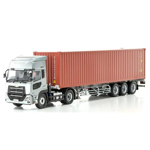 【発売日：2026年05月31日】京商オリジナル 1/43 UDクオン GK 日本トレクス コンテナセミトレーラー(シルバー/ブラウンコンテナ) 完成品ダイキャストミニカー KS03939C■メーカー：KYOSHO ORIGINAL