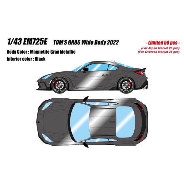 EIDOLON 1/43 トムス GR86 ワイドボディ 2022 マグネタイトグレーメタリック 完成品ミニカー EM725E■メーカー：メイクアップ(Make up)