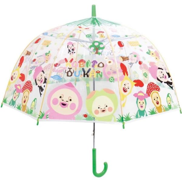 こびとづかん ポップカラー 親骨55cm ワンタッチ ジャンプ式 子供ビニール傘■メーカー：ジェイズプランニング(J's Planning)
