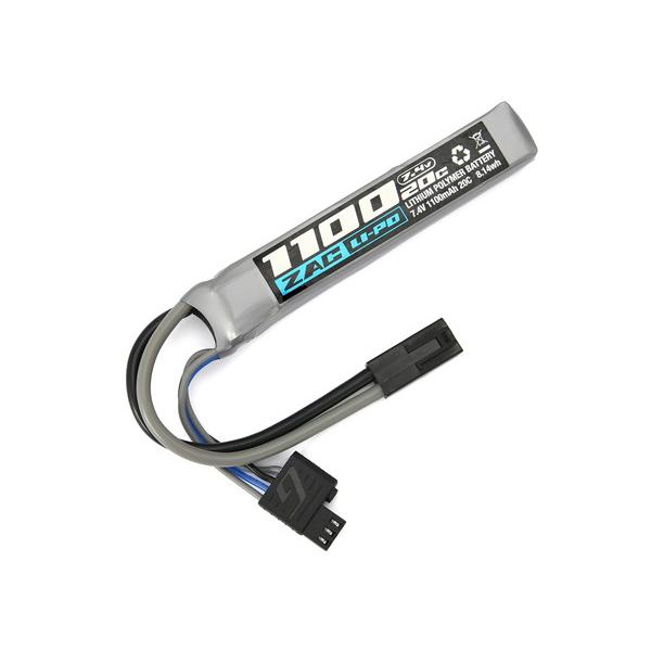 ジーフォース ZAC LiPo 7.4V 1100mAh 次世代バッファチューブイン 電動ガン用充電式バッテリー ZAC253■メーカー：ジーフォース(G-Force)