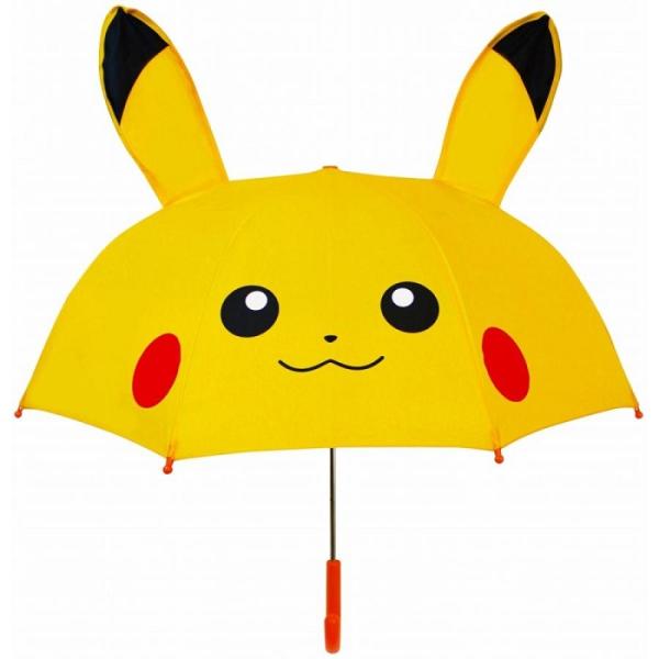 子供用傘47cm キャラクター耳付き傘ピカチュウ レイン傘 幼稚園 小学生 安全 軽量 かわいい■メーカー：ジェイズプランニング(J's Planning)