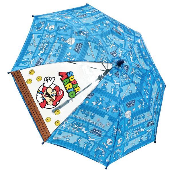 スーパーマリオ 傘 ブロック キッズ 45cm 子供用 男の子 通学 小学生 長傘 雨傘 70132■メーカー：ジェイズプランニング(J's Planning)