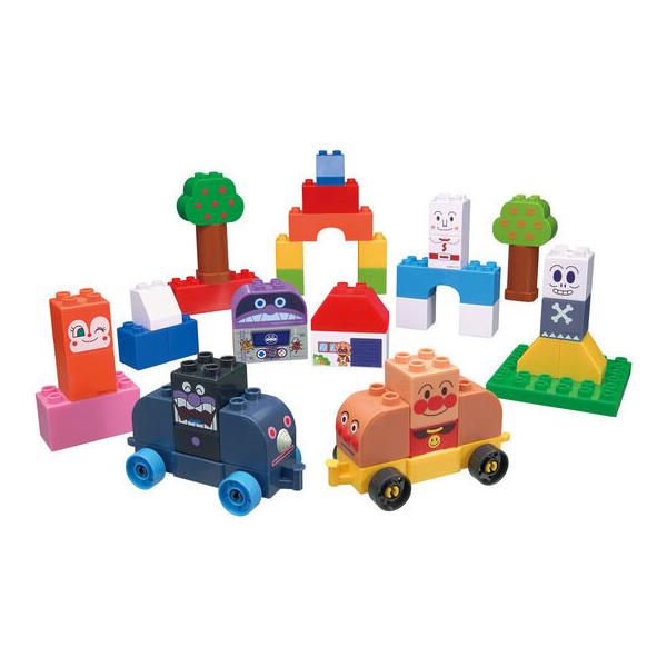 アンパンマン　はじめてののりものブロックバケツL 対象年齢：1.5歳から■メーカー：バンダイ(BANDAI)